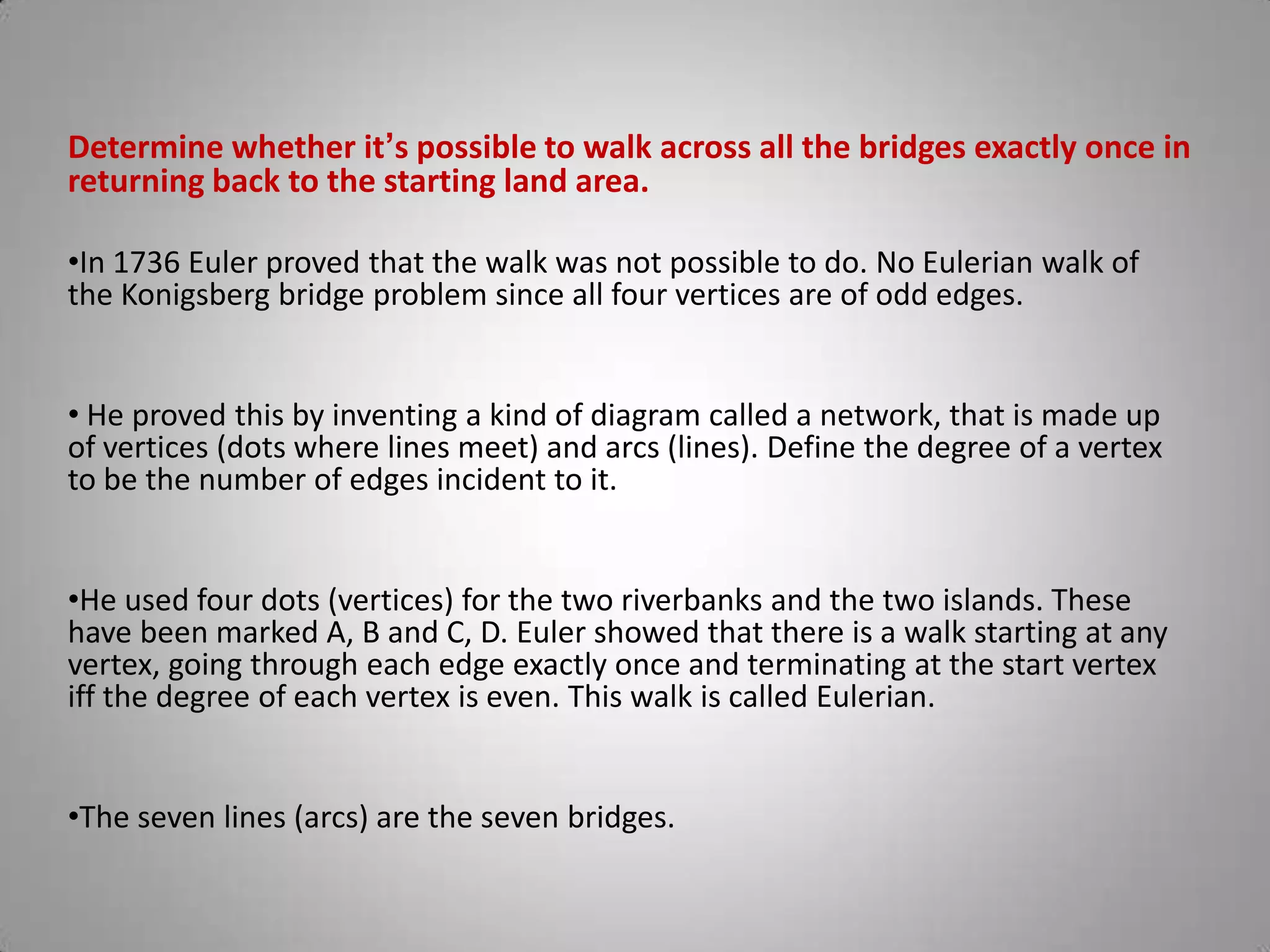 Koningsberg bridge problem | PPTX
