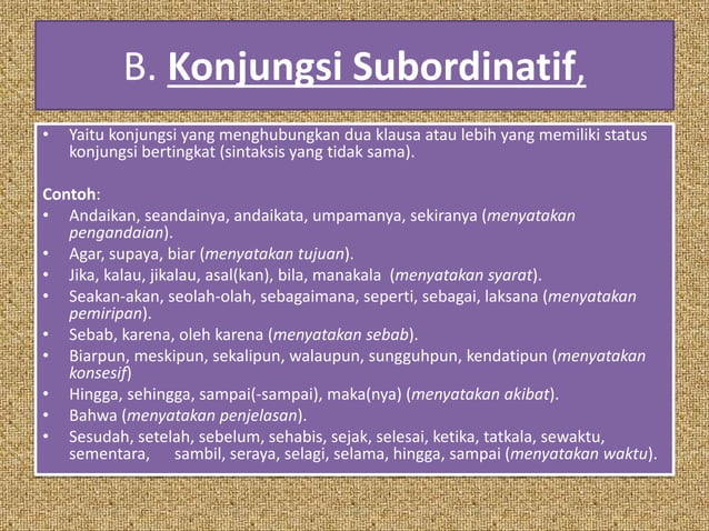 Jenis Jenis Konjungsi | PPTX