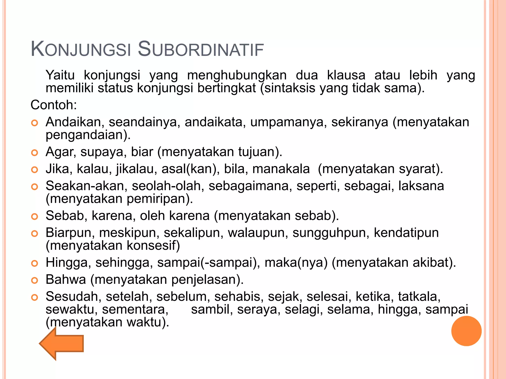 Macam Macam Konjungsi | PPTX