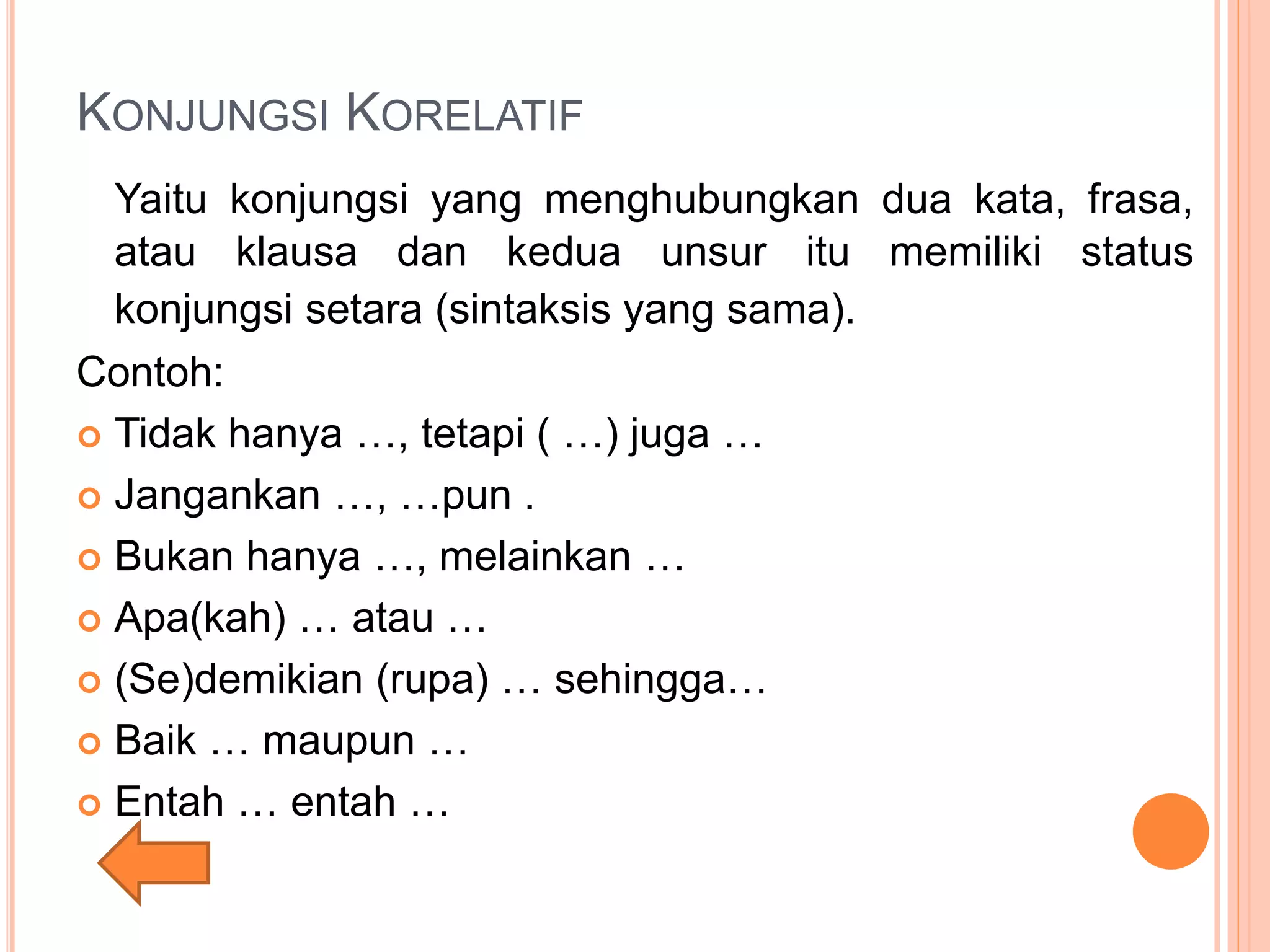 Macam Macam Konjungsi | PPTX