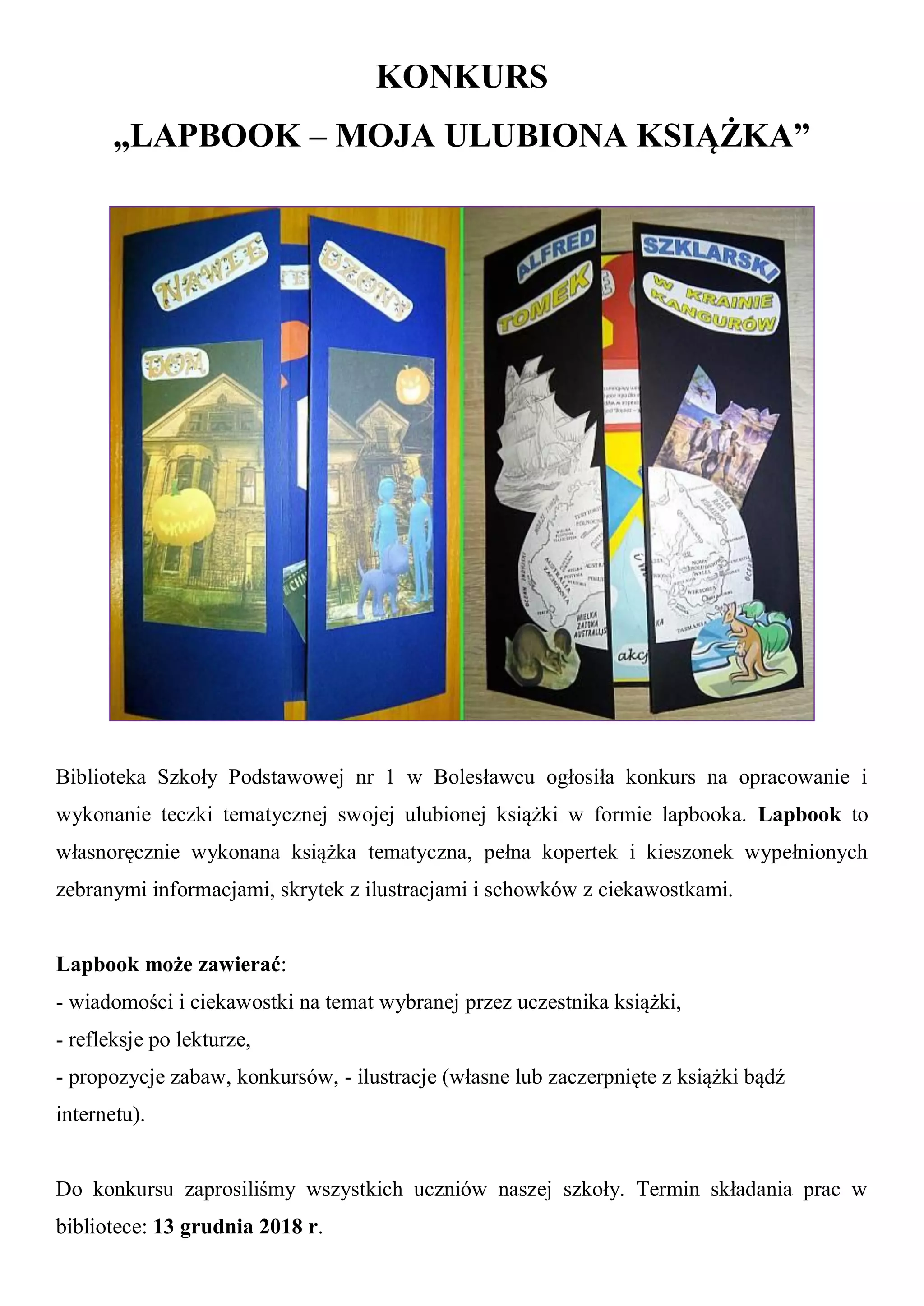 Konkurs lapbook | PDF