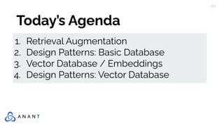 NoCode, Data & AI LLM Inside Bootcamp: Episode 6 - Design Patterns: Retrieval Augmentation with ...