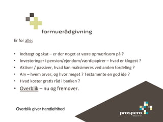 Økonomisk rådgivning og overblik | PPT