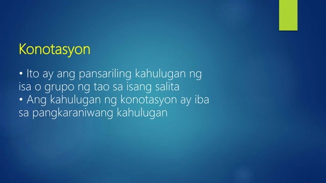 Konotasyon at denotasyon | PPTX