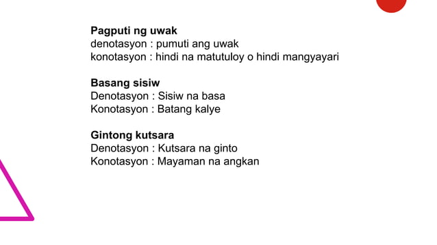 Konotasyon at Denotasyon | PPTX