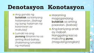 Filipino 8 konotasyon at denotasyon IV.pptx