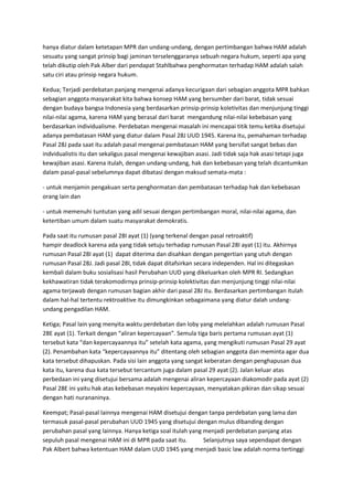 Konsekuensi implementasi ham dalam uud 1945 | DOCX