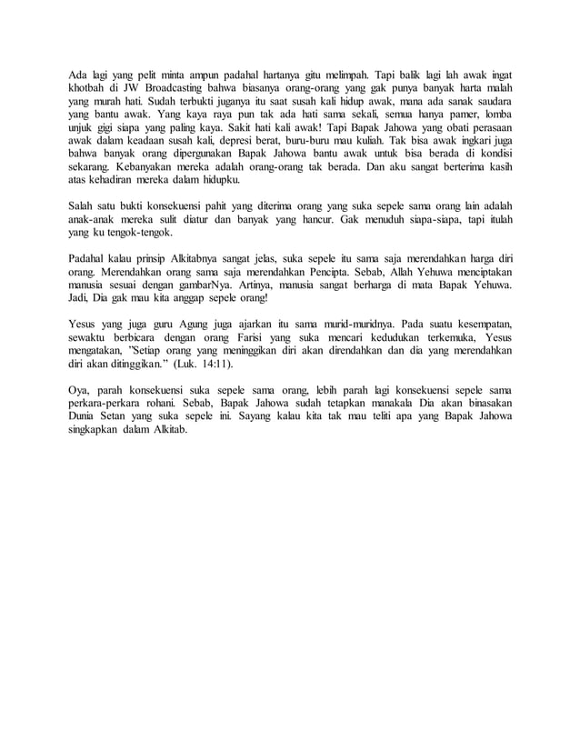 Konsekuensi suka sepele | PDF