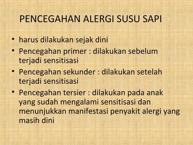 Alergi susu sapi | PPT