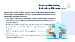 konseling format khusus Kelompok 3 ( 123) | PDF