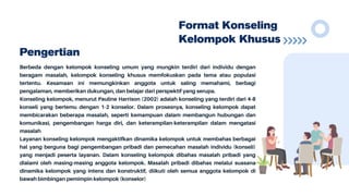 konseling format khusus Kelompok 3 ( 123) | PDF