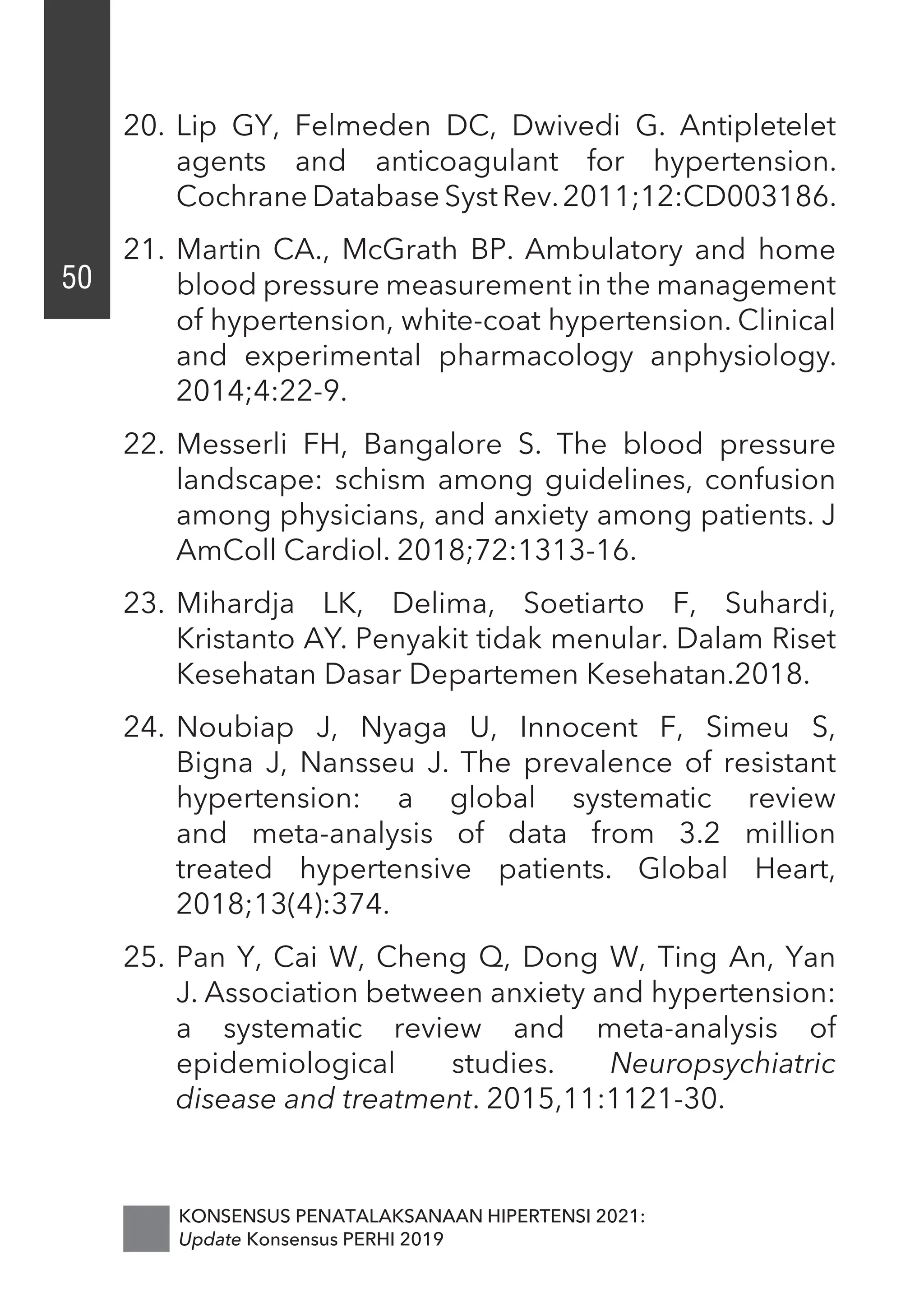 Konsensus Penatalaksanaan Hipertensi 2021 | PDF