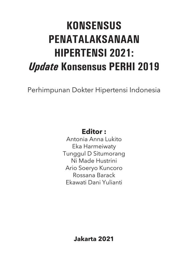 Konsensus Penatalaksanaan Hipertensi 2021 | PDF