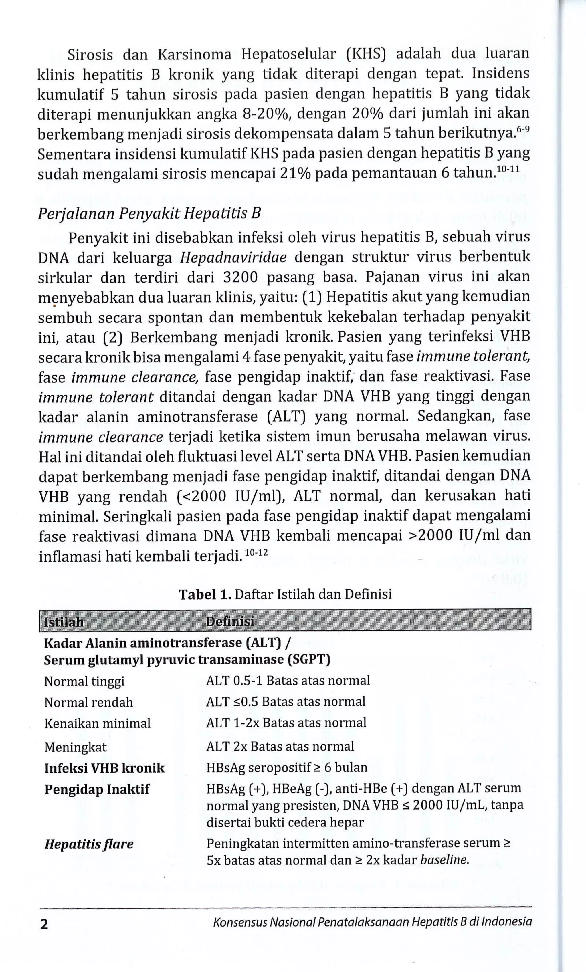 Konsensus nasional penatalaksanaan hepatitis b (1) | PDF