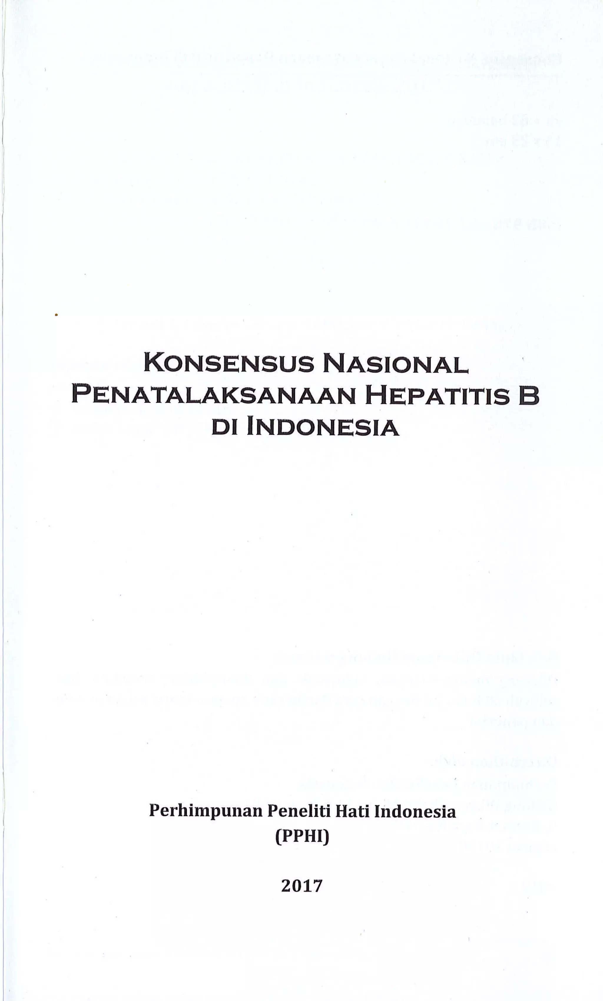 Konsensus nasional penatalaksanaan hepatitis b (1) | PDF