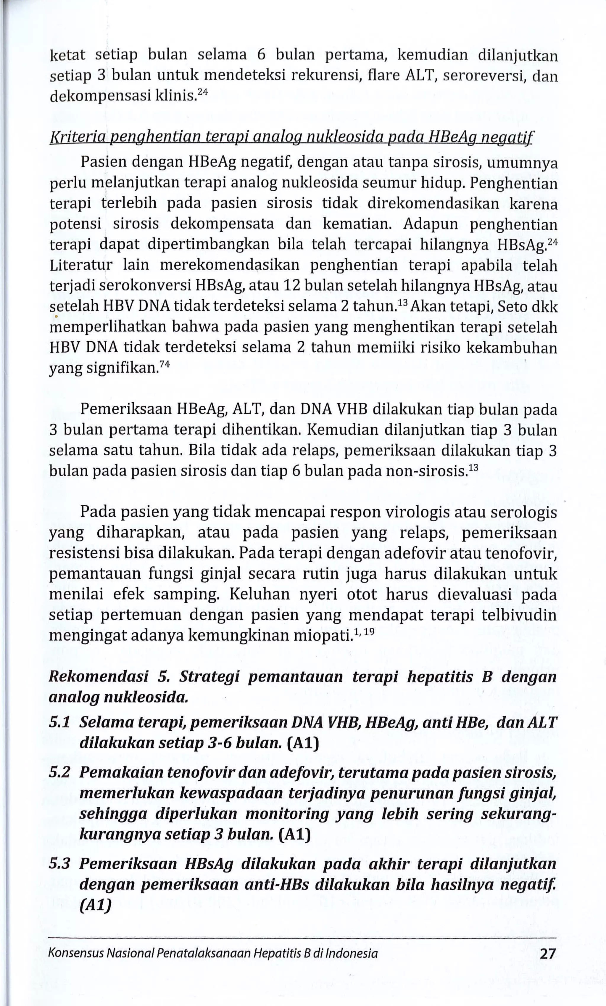 Konsensus nasional penatalaksanaan hepatitis b (1) | PDF