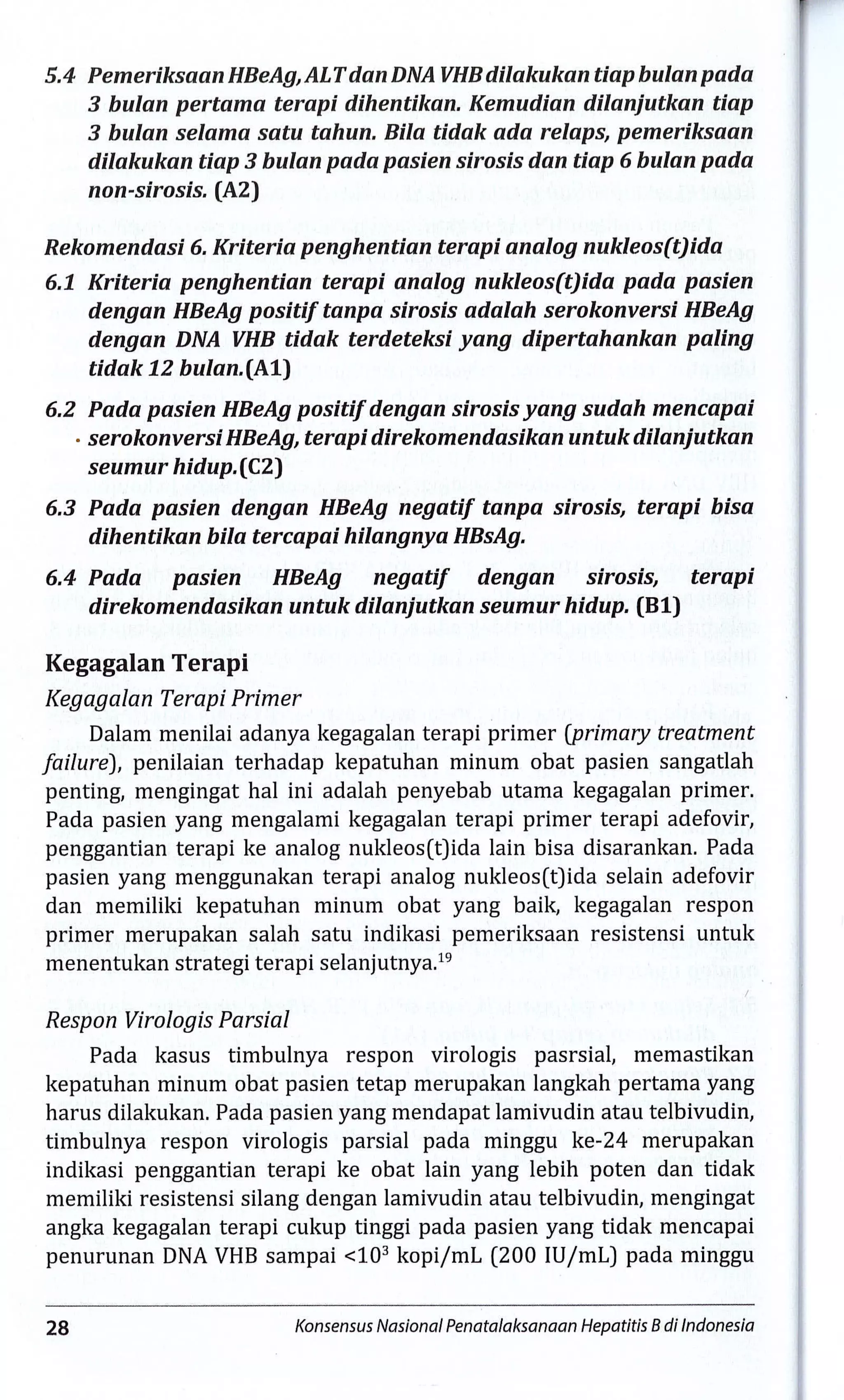Konsensus nasional penatalaksanaan hepatitis b (1) | PDF