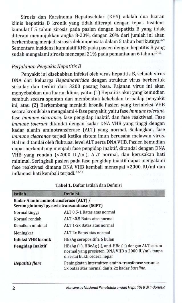 Konsensus nasional penatalaksanaan hepatitis b (1) | PDF