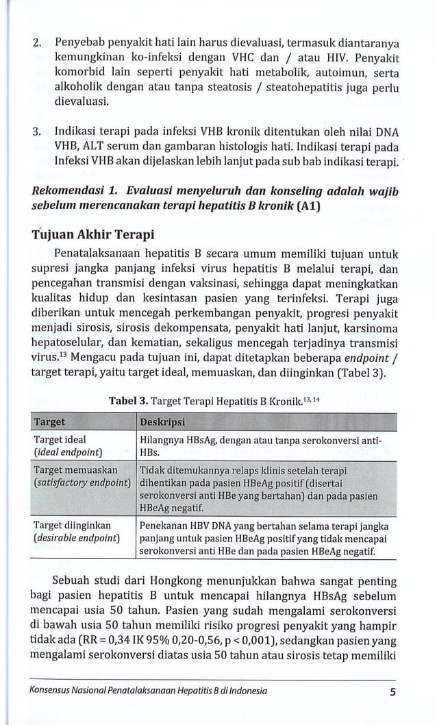 Konsensus nasional penatalaksanaan hepatitis b (1) | PDF
