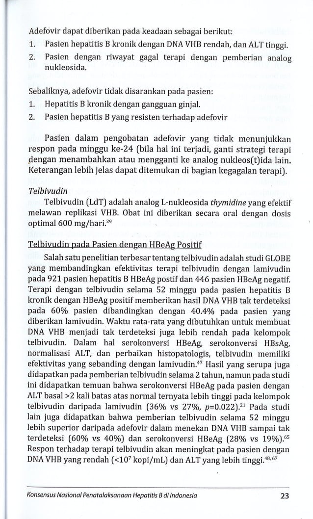 Konsensus nasional penatalaksanaan hepatitis b (1) | PDF