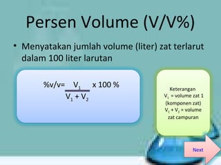 Konsentrasi dan sifat koligatif larutan | PPT