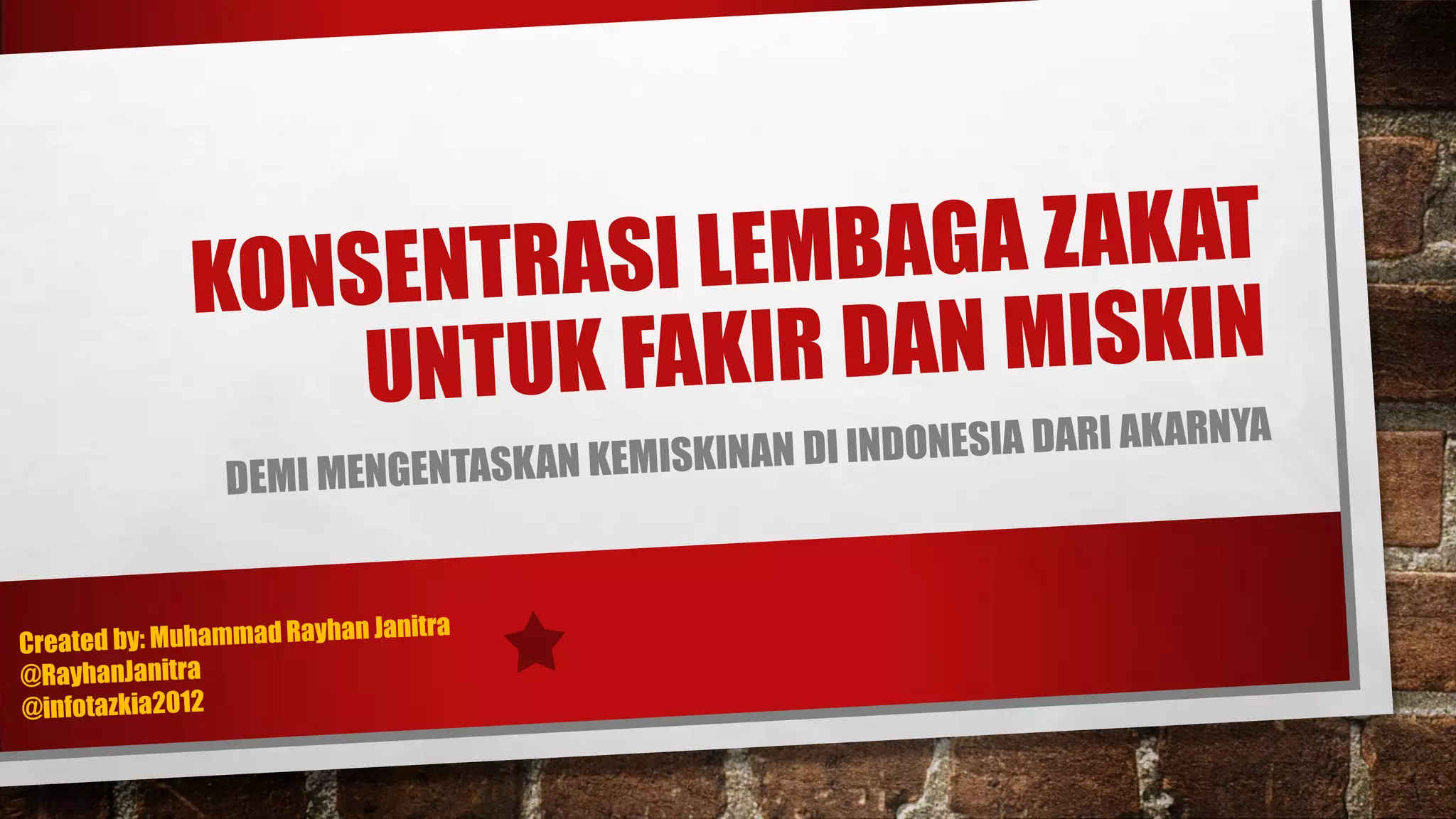 Konsentrasi lembaga zakat untuk fakir dan miskin | PPTX