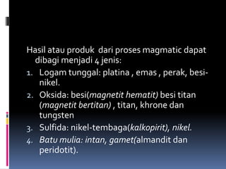 Konsentrasi magma | PPTX