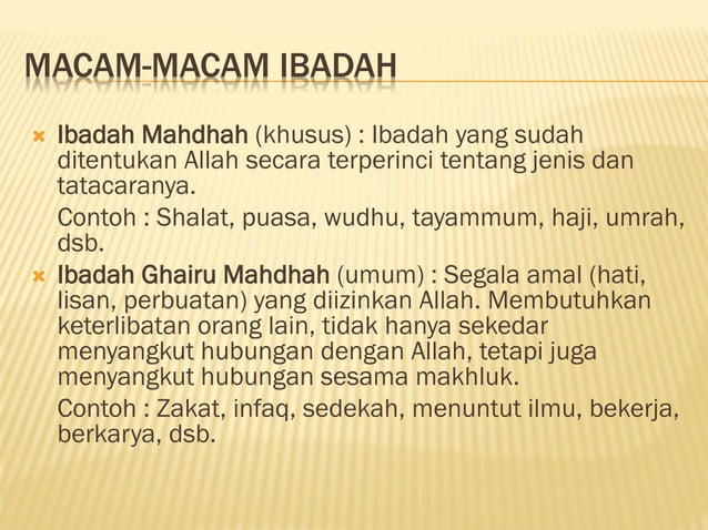 konsep Ibadah Dalam Islam/ konsep ibadah | PDF