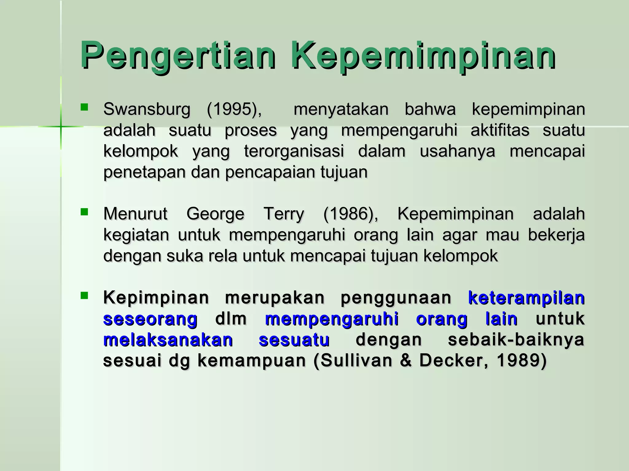 Konsep kepemimpinan-std | PPT