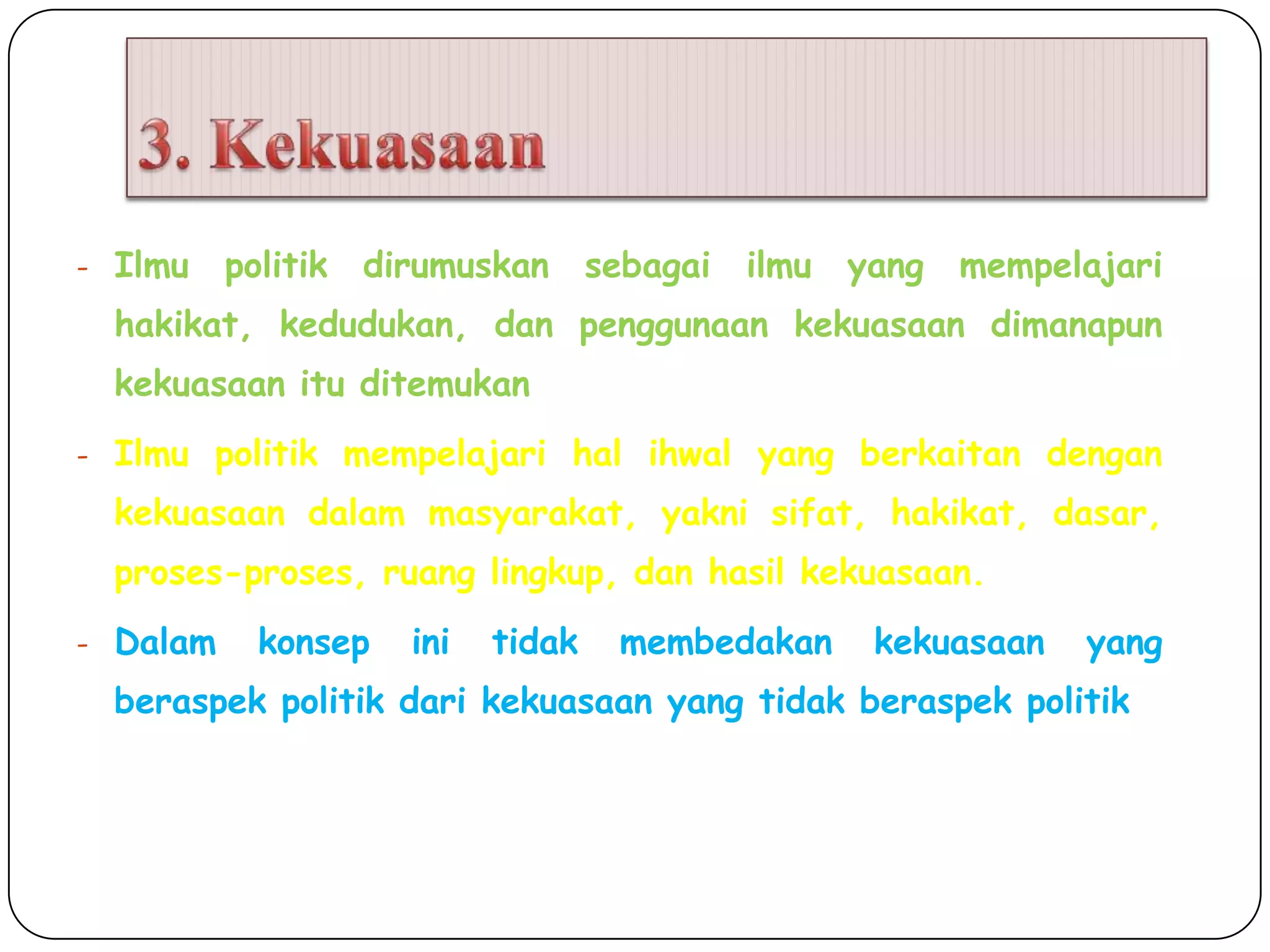 Konsep konsep politik | PPTX