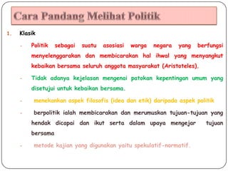 Konsep konsep politik | PPTX
