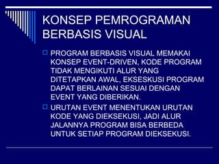 Konsep pemrograman dalam visual basic | PPT