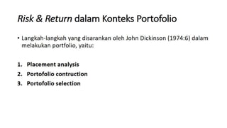 Konsep-Risk-and-Return dalam Investasi Proyek | PPTX