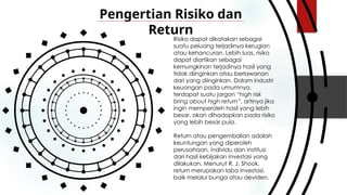 Konsep-Risk-and-Return dalam Investasi Proyek | PPTX