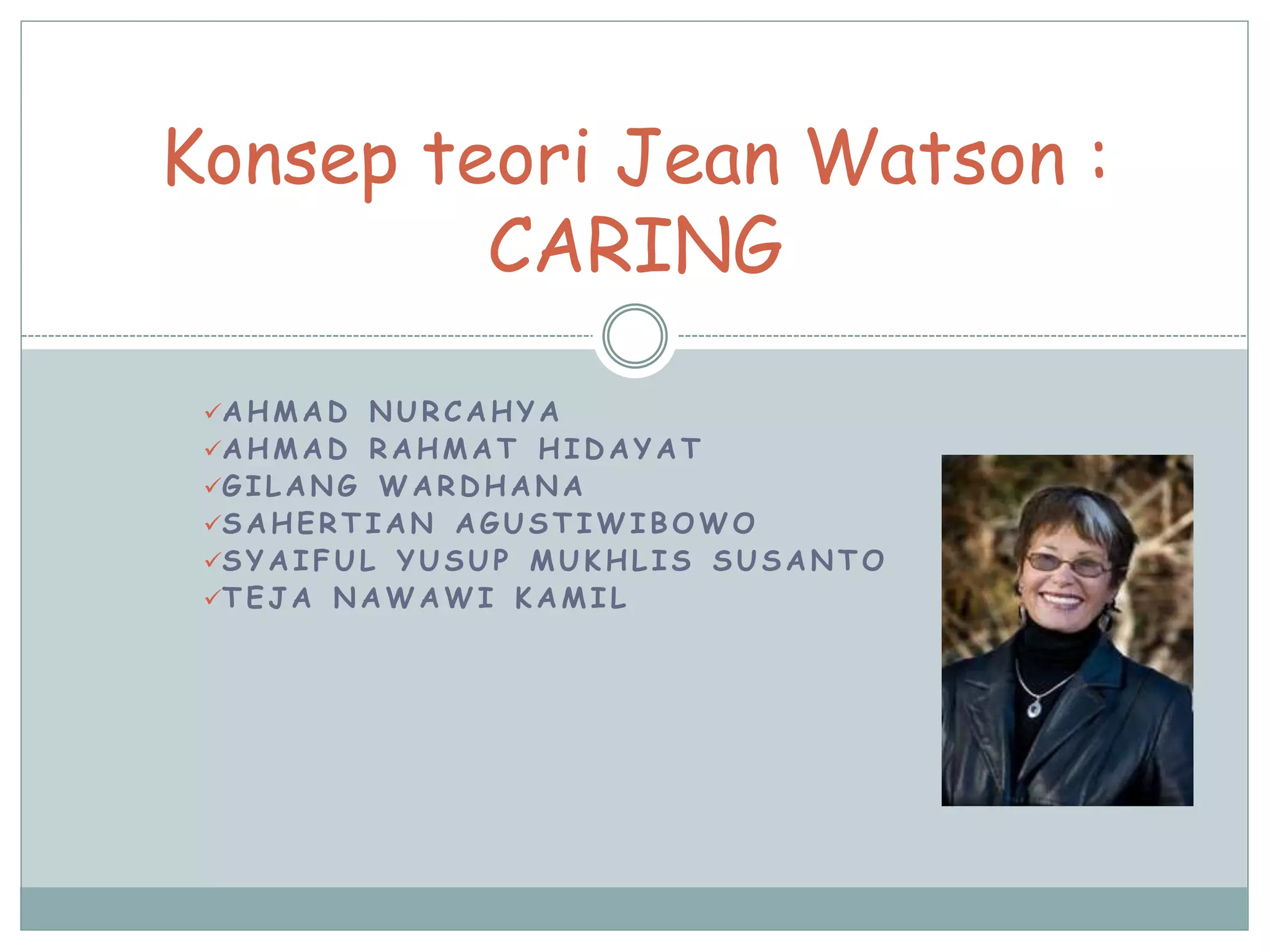 Konsep teori jean watson update | PPTX