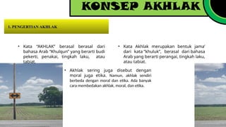 Konsep Akhlak dari AIK beserta pembahasannya | PPTX
