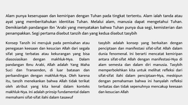 Konsep Al tajali ilahi ibnu arabi presentation | PPTX