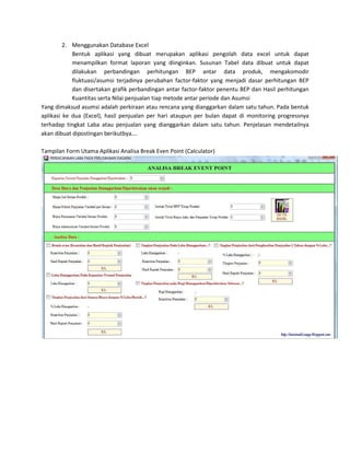 Konsep analisa break event point | PDF
