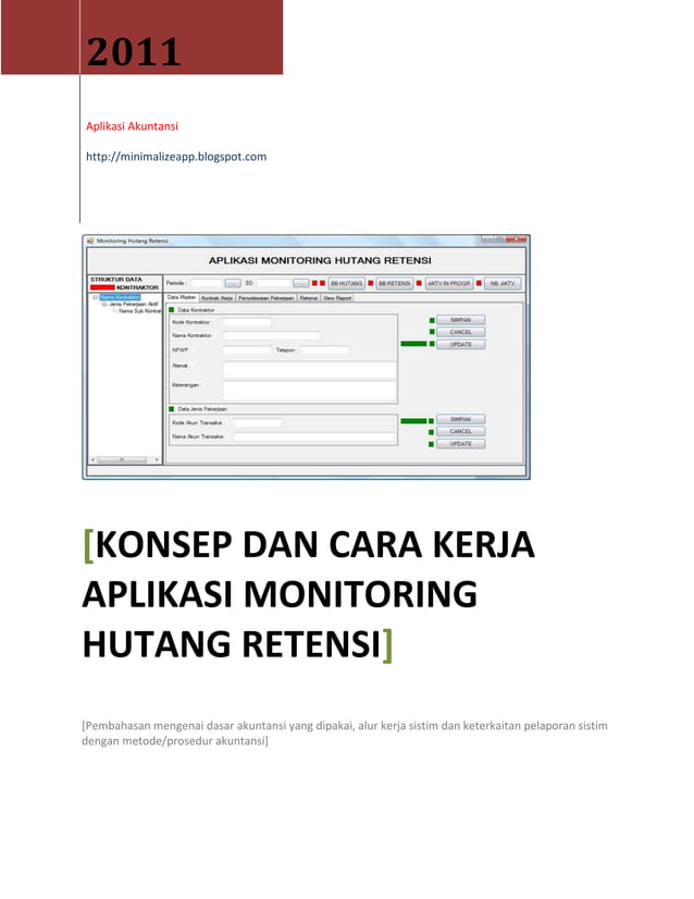 Konsep aplikasi monitoring biaya retensi | PDF