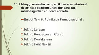 Konsep asas pemikiran komputasional 2 | PPTX
