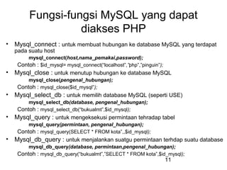 Konsep basis data pengantar my sql | PPT