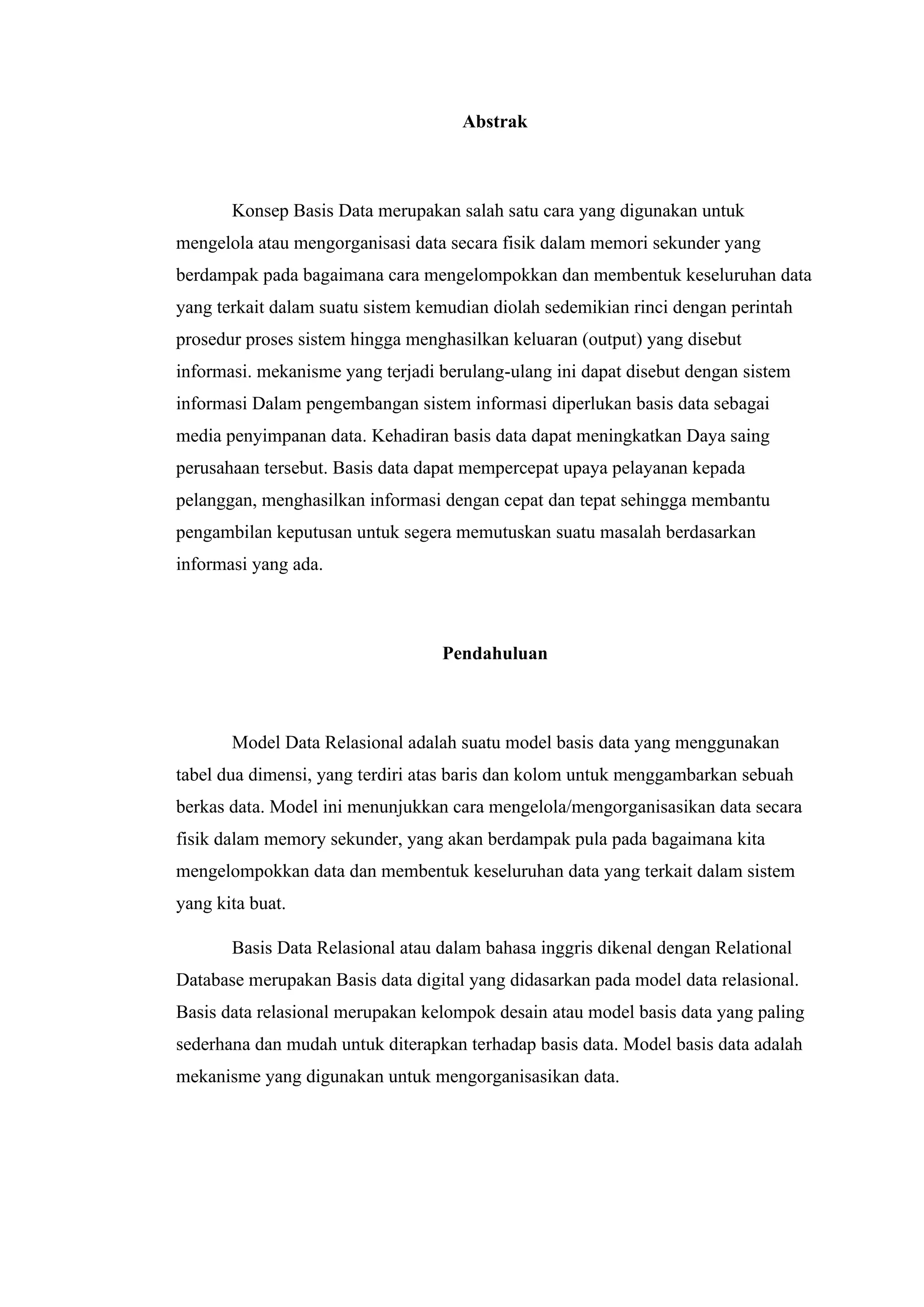 Konsep basis data relasional | PDF