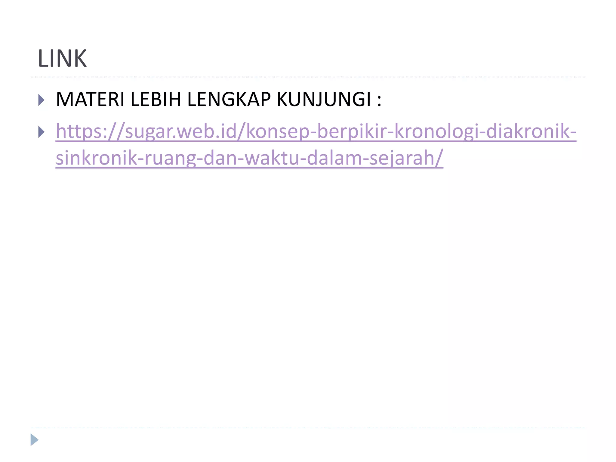 Konsep berfikir kronologis, diakronik, sinkronik, ruang, dan waktu ...