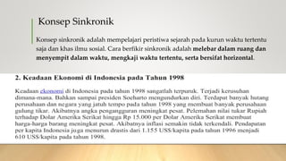 Konsep Berfikir Kronologis, Diakronis, Sinkronis, Ruang dan Waktu dalam ...