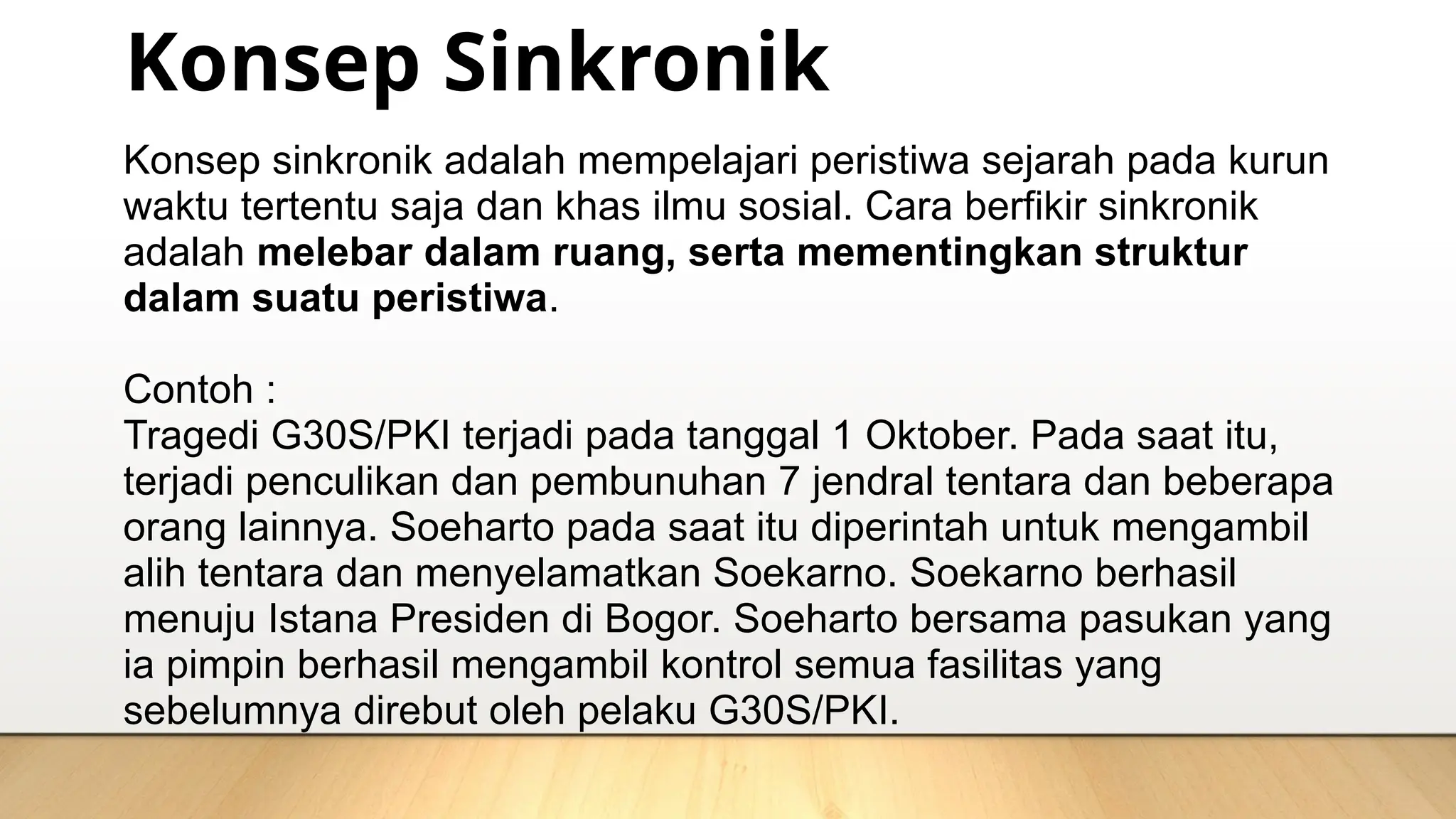 Konsep Berfikir Kronologis, Diakronis, Sinkronis, Ruang dan Waktu dalam ...