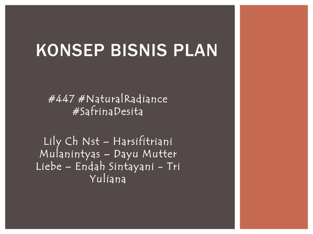 Konsep bisnis plan | PPTX