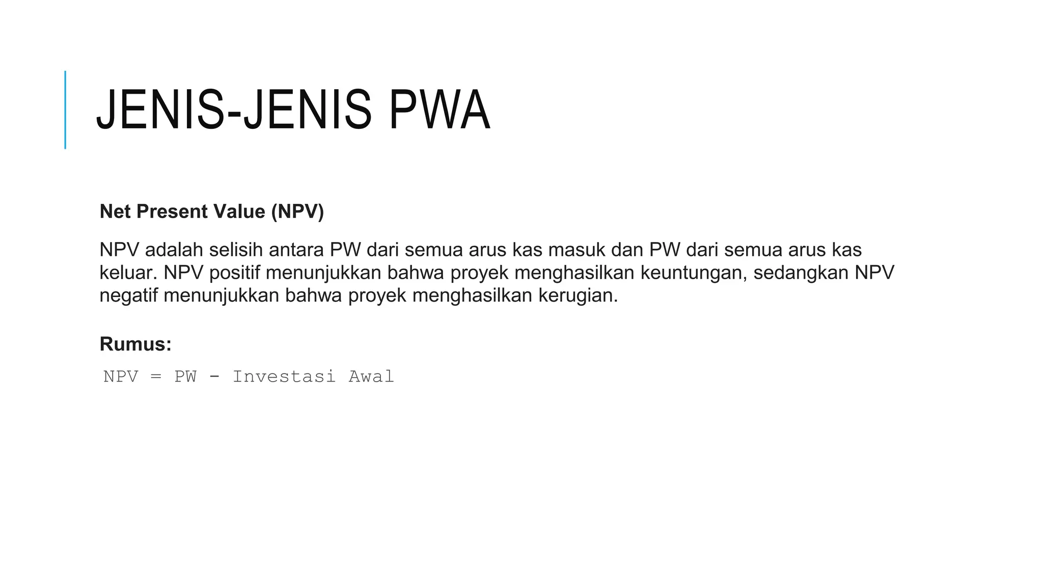 Konsep Capital Recovery mata kuliah ekonomi teknik | PPTX