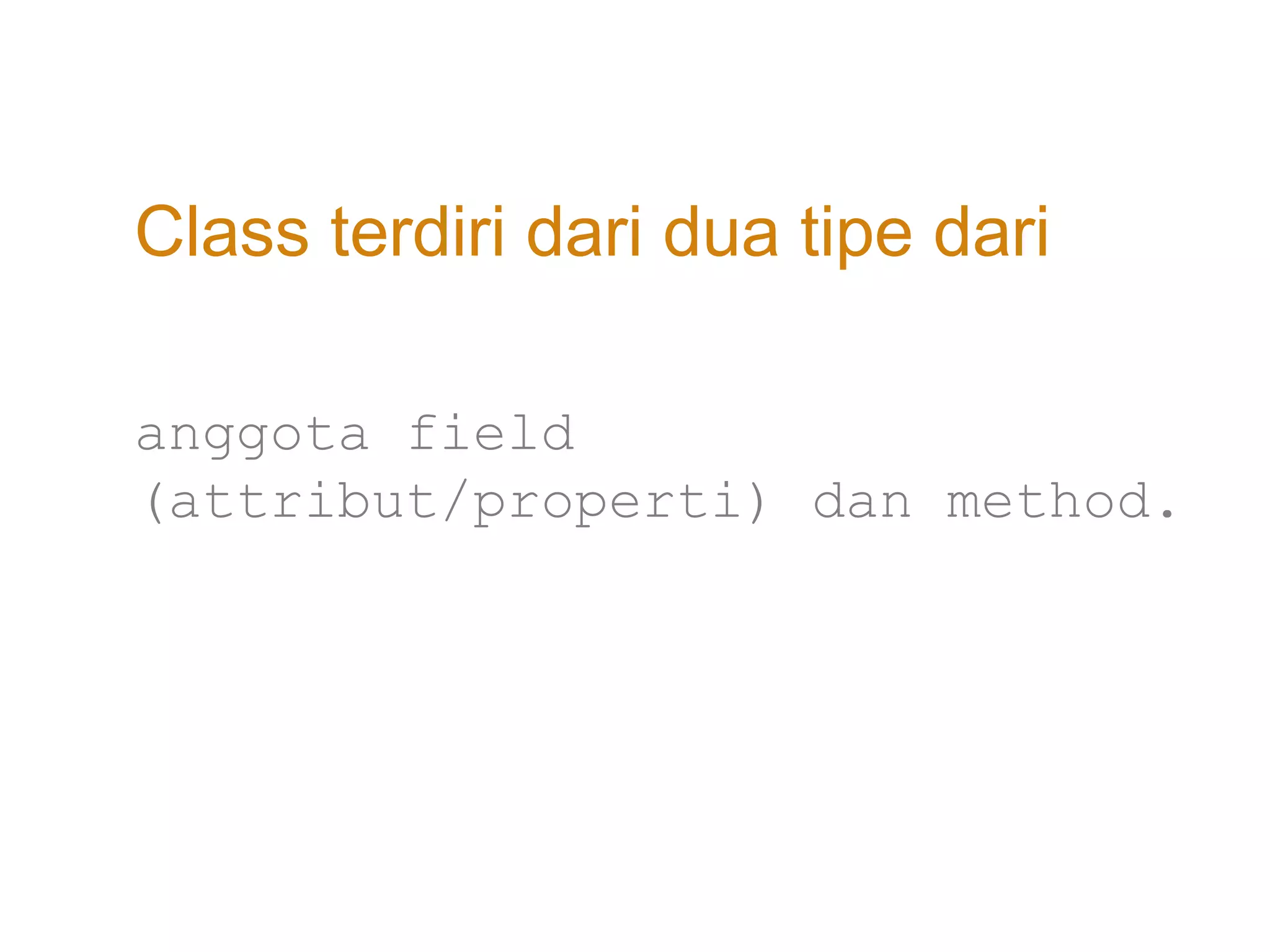 Konsep (class & object) | PPT