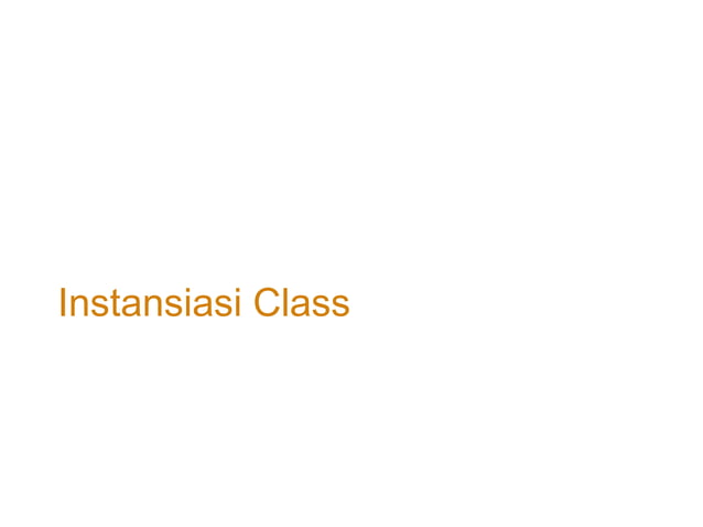 Konsep Class And Object Ppt 7489