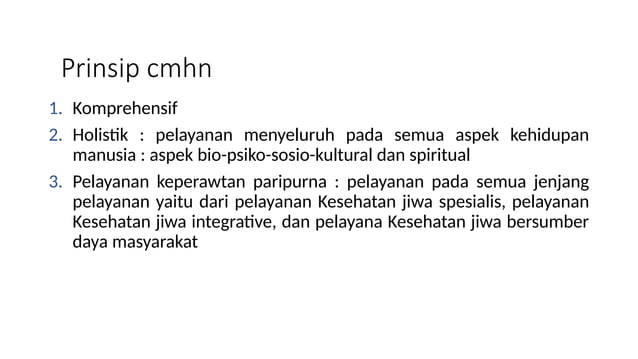Konsep CMHN (Community Mental Health Nursing) | PPTX